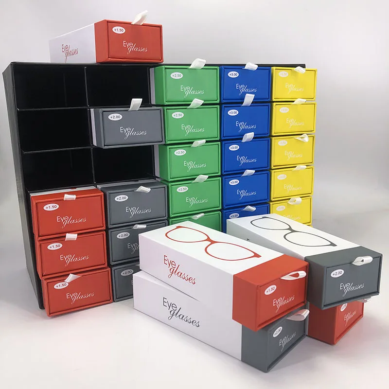 Factory Wholesale Eyeglasses Packaging Cardboard Box Display Stand Set ...
