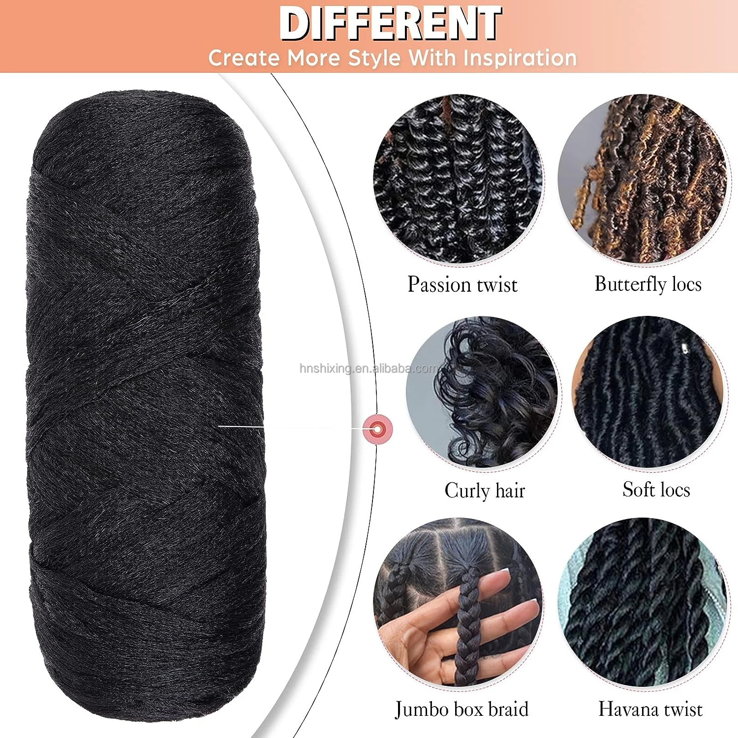 African Braids Knitting Hair Braids 70g/roll Natural Black Brazilian ...