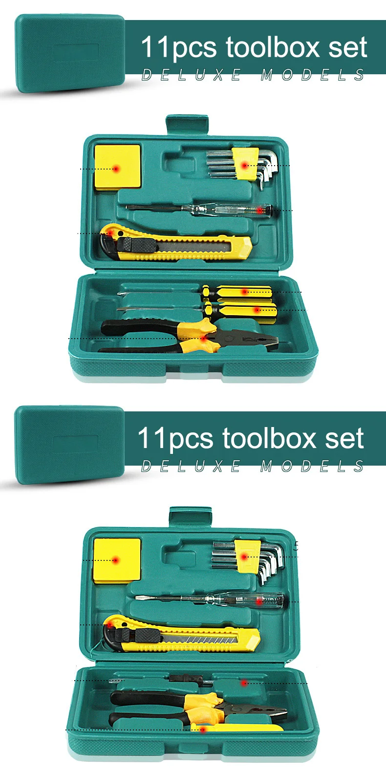 Multifunctional Emergency Tool Box Portable 27pcs Car Home Roadside ...
