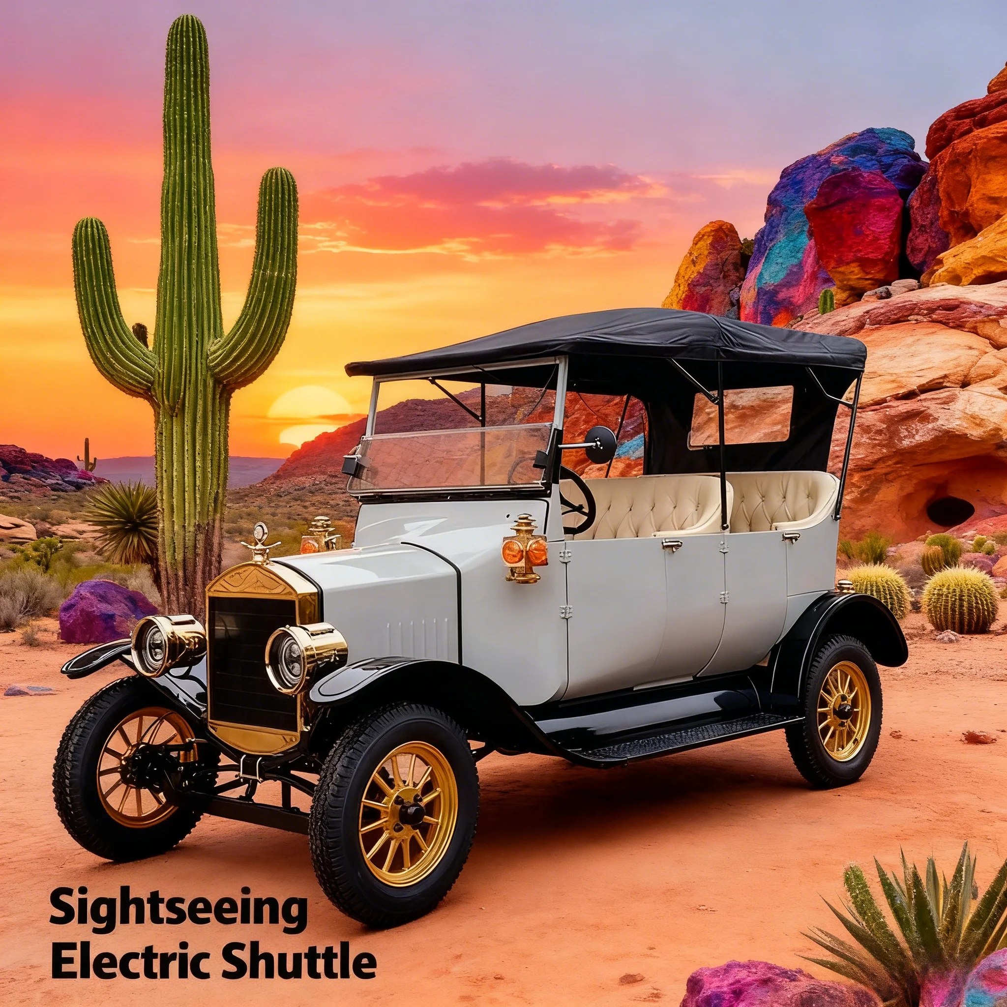 5 Seater Electric Vintage Car by YATIAN - Ideal for Resort and City ...