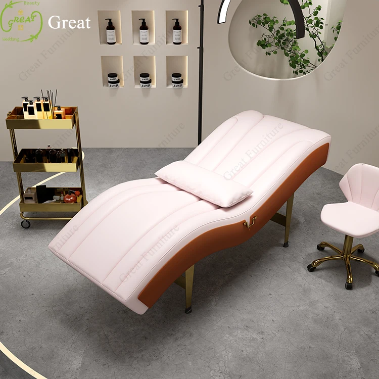 2024 New Design Beauty Salon Furniture pink Eyelash Facial Bed Modern ...