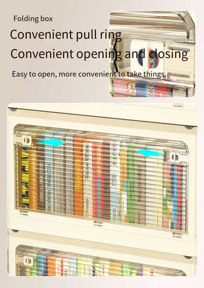 Rmier Plastic Fold Storage Boxes - Eco-Friendly Book Storage
