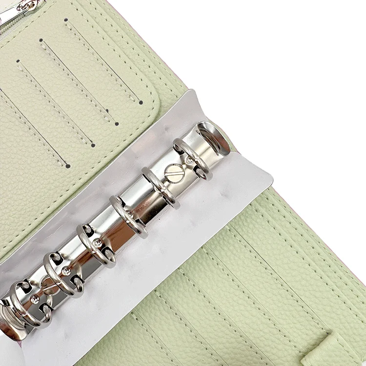 Custom Popular Color Binder Sage Green A5 A6 A7 Silver Ring Binder ...