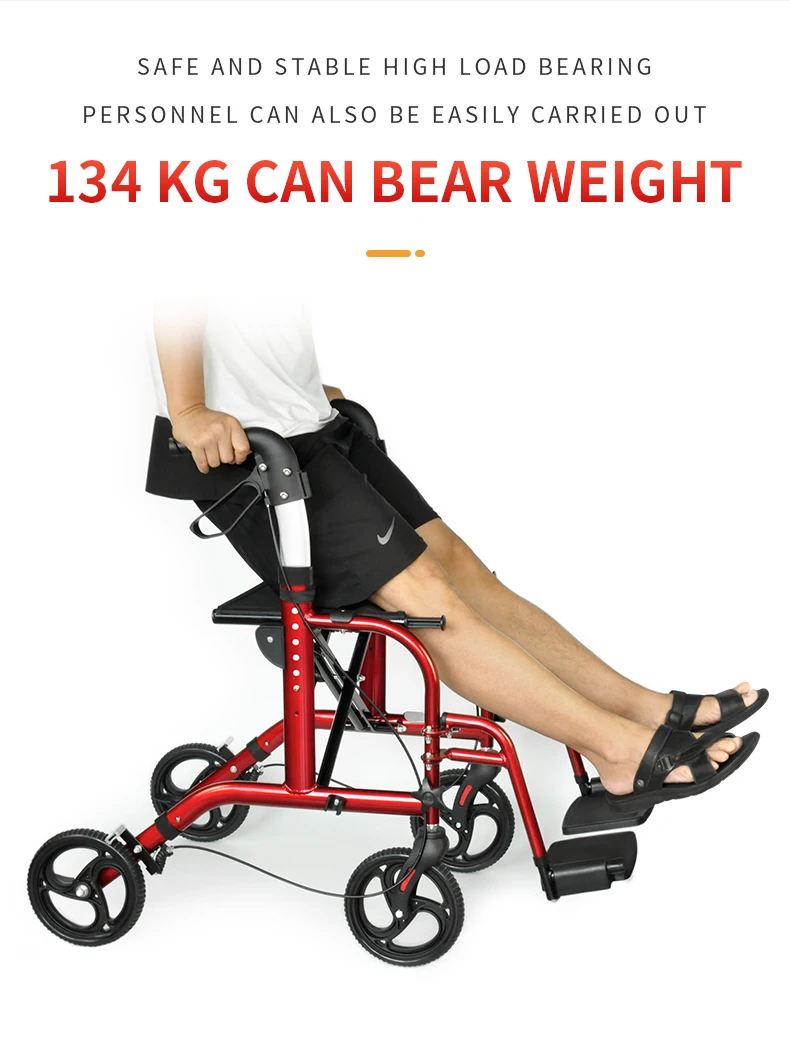 BQ1001A Euro Style Light Weight Adjustable Aluminium Transport Rollator ...