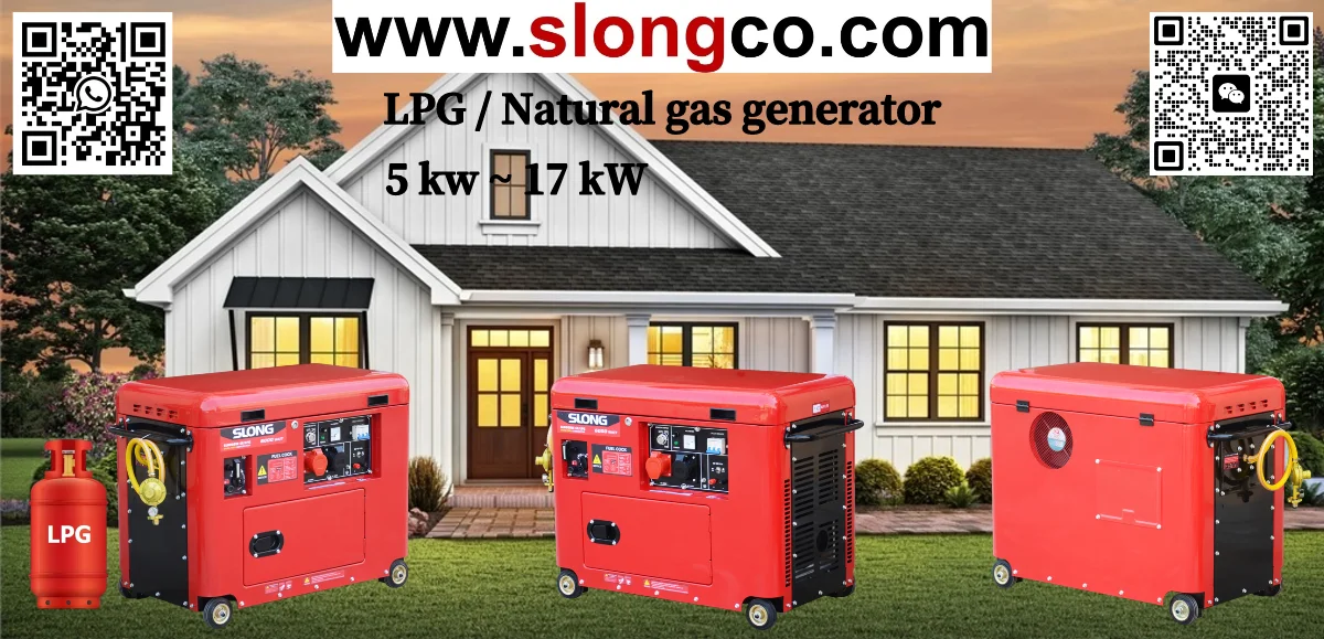Slong 5 Kw 5000 Watt Silent Lpg Natural Gas Home Generators - Buy Silent Natural Gas Generator ...