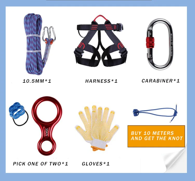 High-rise Escape Rescue Suit With Harness,8descender,Climbing Rope ...