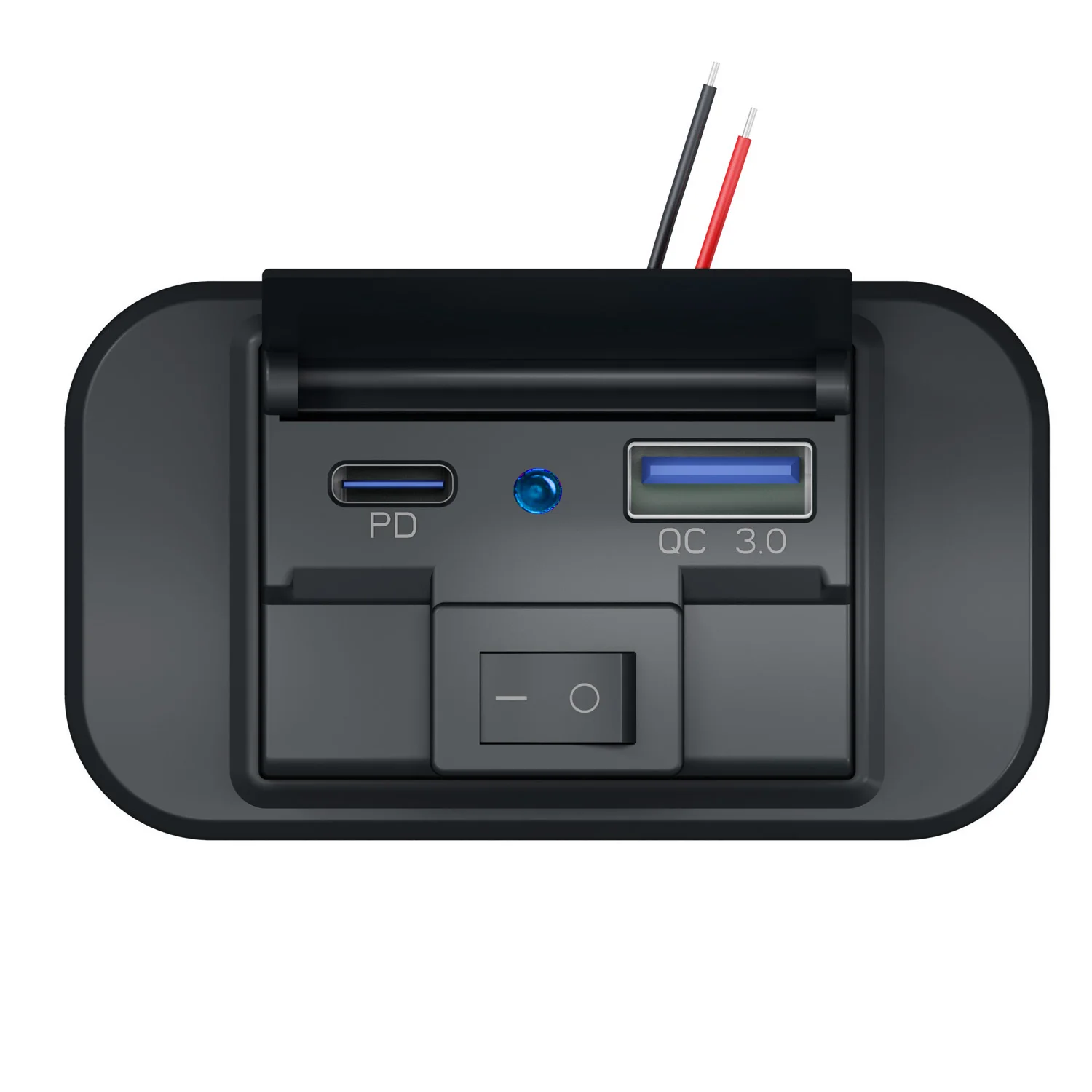 Usb Car Charging Qc3.0 And Pd 3-color Led 2-port Quick Charge Push ...