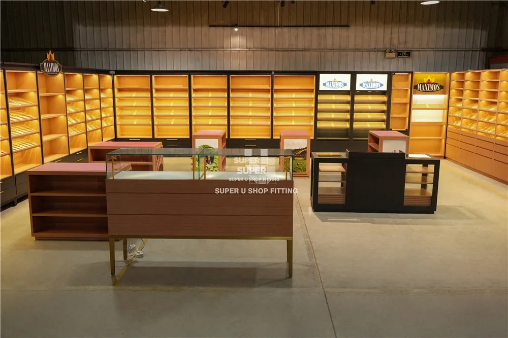 Custom Cigar Shop Interior Design - Bespoke Display Cabinets