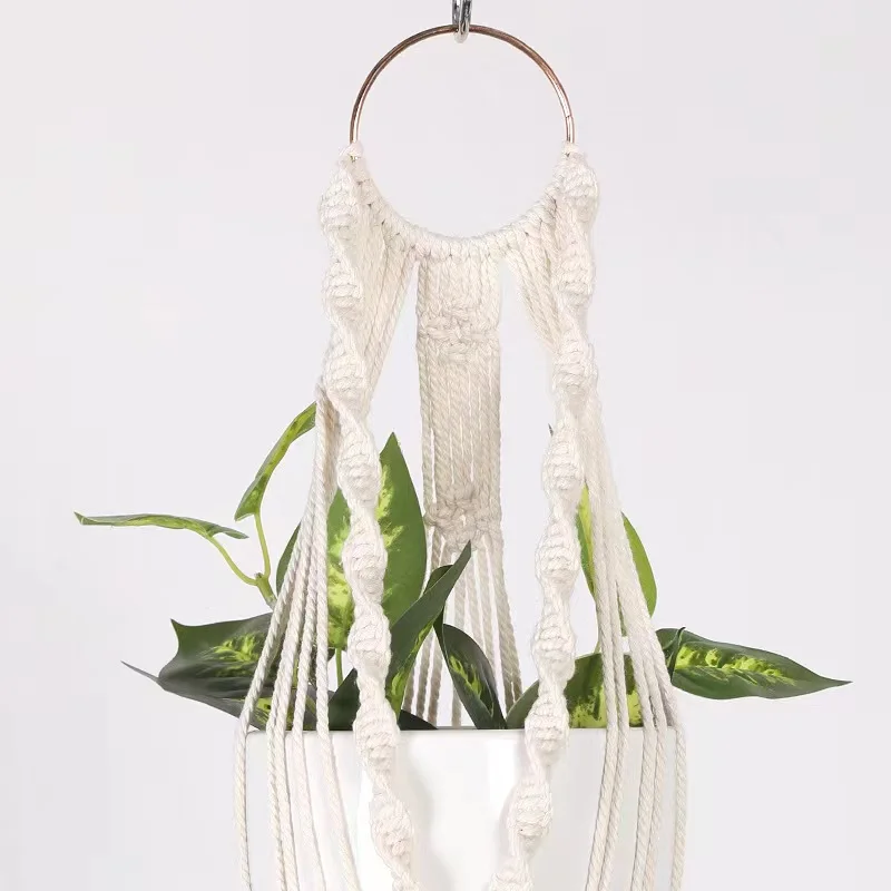 Flower Pot Hemp Rope Hanging Indoor Macrame Plant Hangers Decorations ...