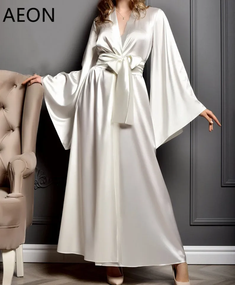 Wholesale Long Silk Satin Kimono Robes Nightgowns - AEON
