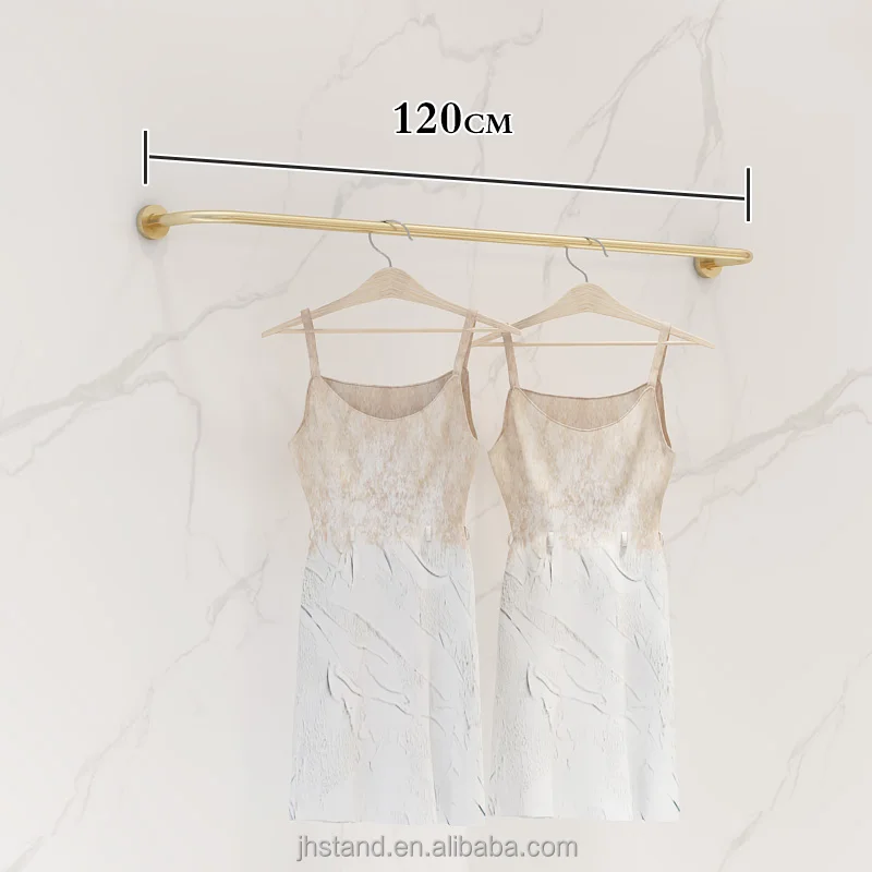 Luxury Clothing Store Display Stand Store Garment Clothing Racks Gold ...