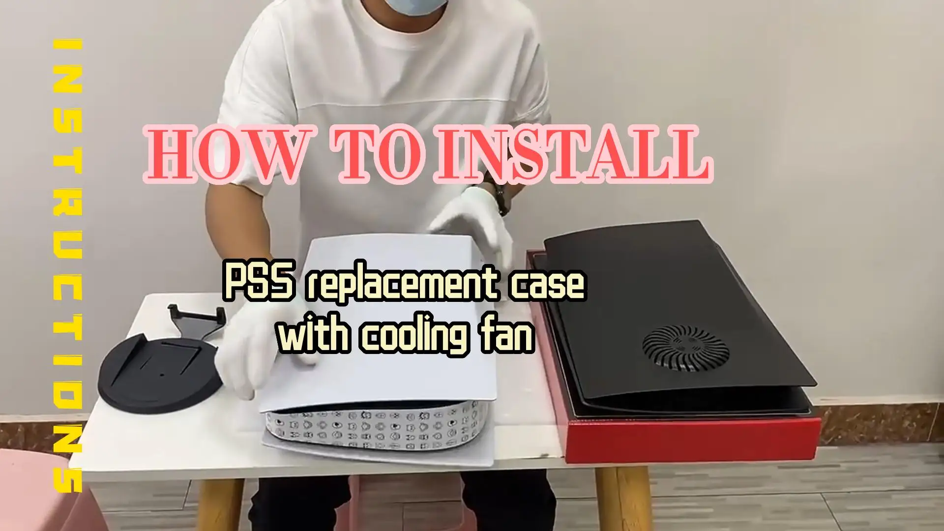 P5 Replacement Shell Console Skins Case Cover Ps5 Faceplate Cooling Fan ...