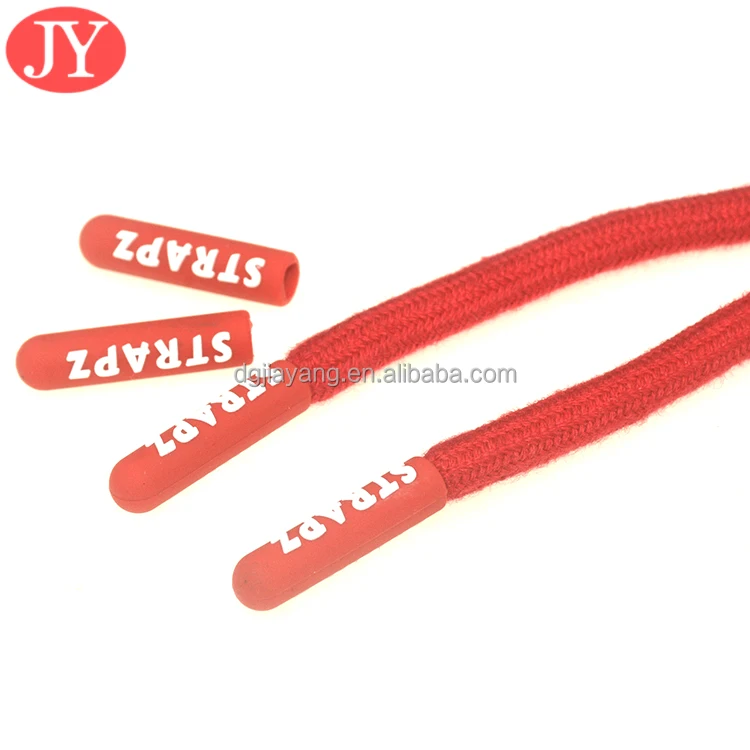 3d Debossed logo Rubber Tip Silicone Tips Custom Aglet Color Shoelace ...