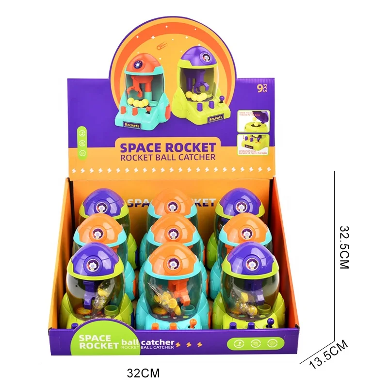 Handheld Claw Arcade Crane Catch Toy Music Toddler Ball Catcher Toy ...