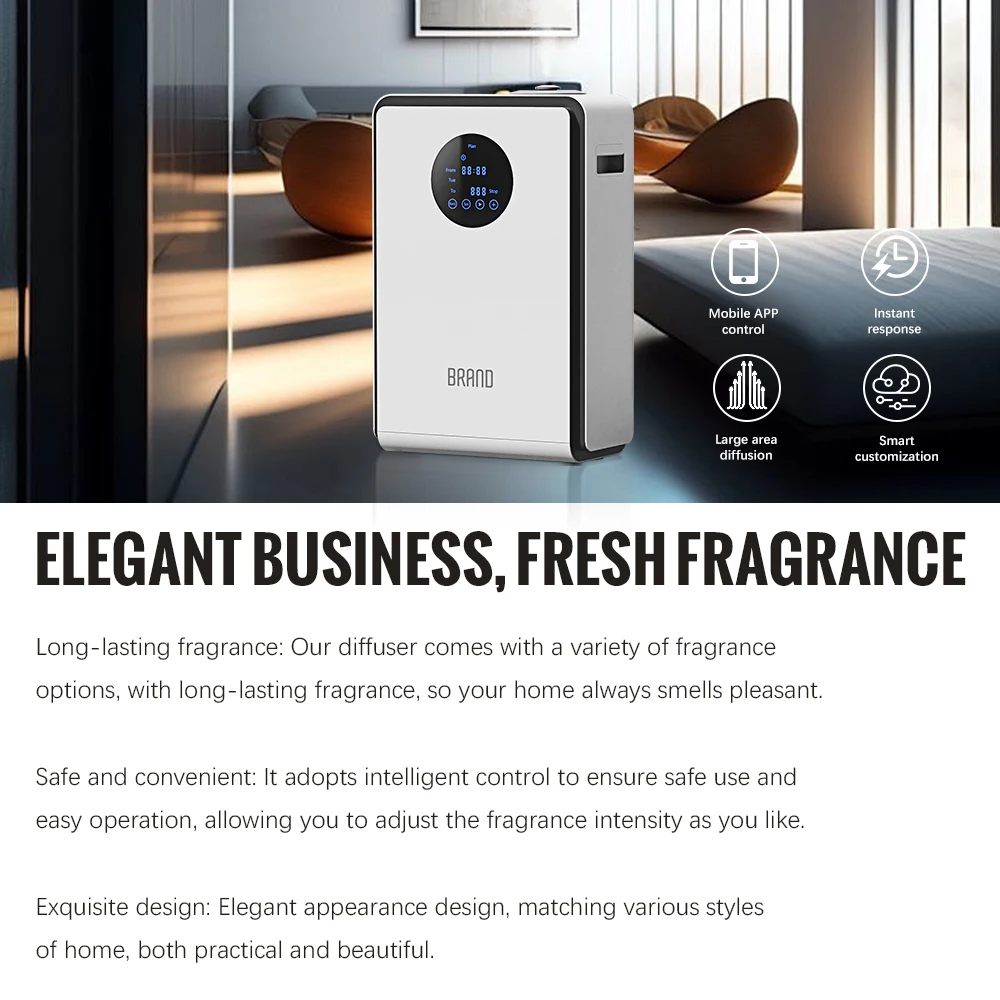 Wall Mounted 1200ml Commercial Aroma Diffuser Silent HVAC Waterless ...