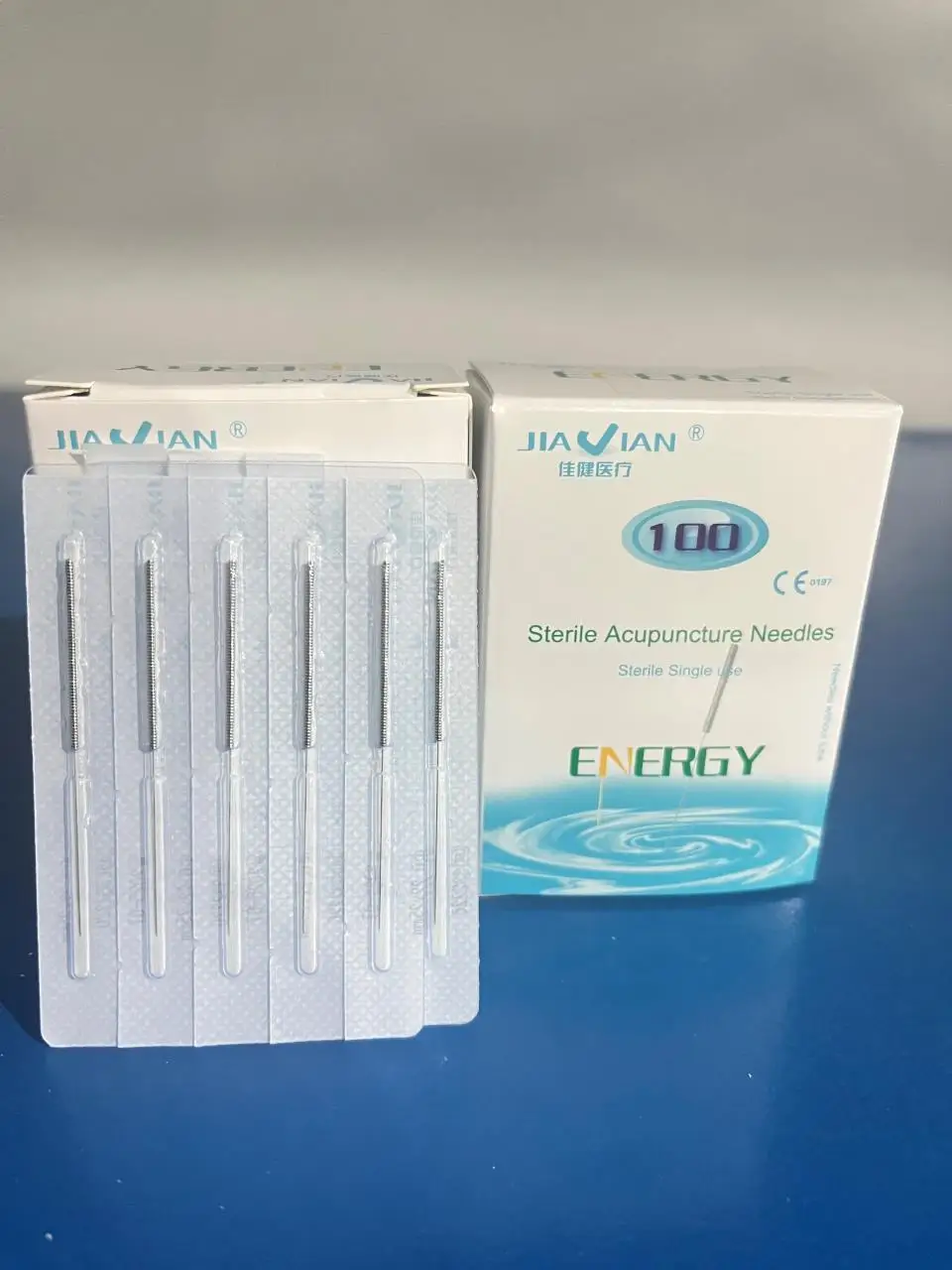 Disposable Sterile Silver Handle Acupuncturer Needle Acupuntura With ...