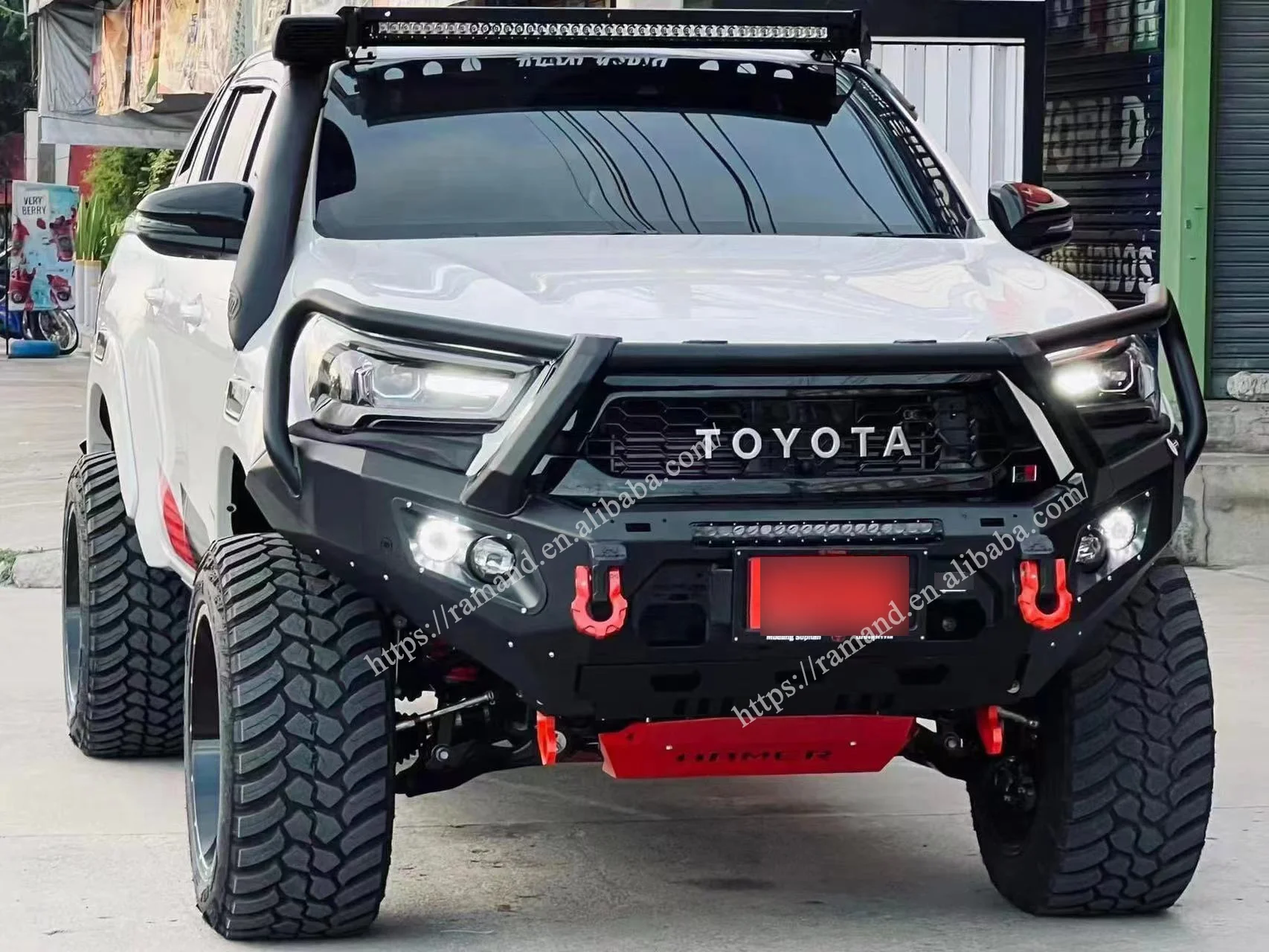 Hm Hilux Revo Rocco Bull Bar With Protector Hamer Steel Front Bumper ...