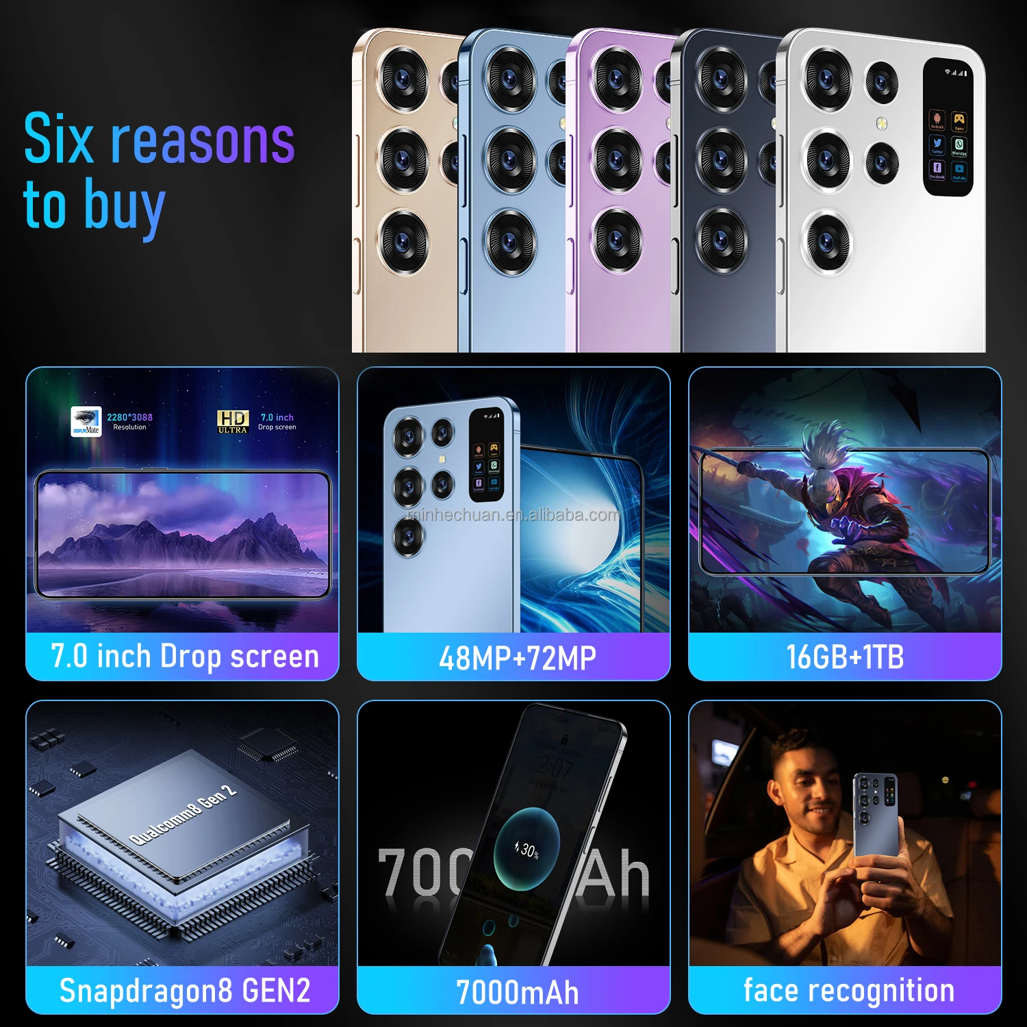 Cellphone S24 Ultra 16GB+1TB - Unlocked Dual Card 5G Phone