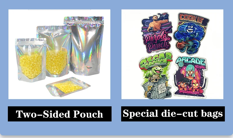 Custom Printed Logo Small Special Unique Irregular Shaped Ziplock Die ...