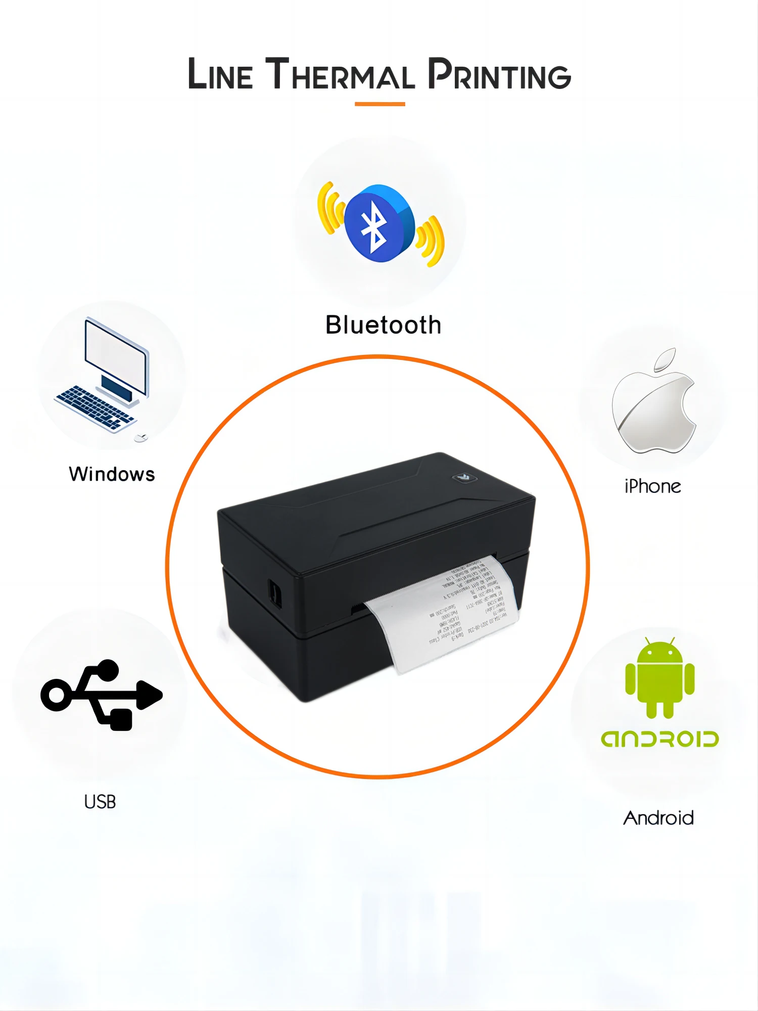 110mm Label Sticker Shipping Label Wireless Thermal Printer Tsc Thermal ...