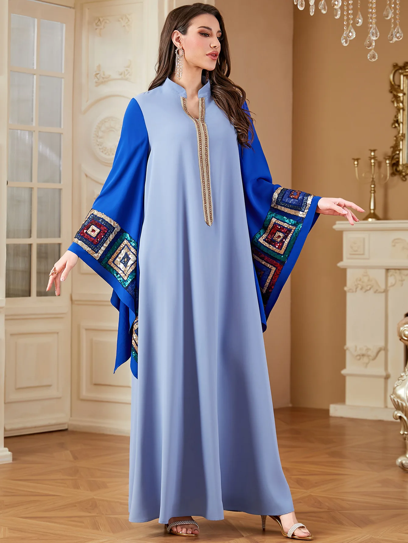 Women's Casual Pullover Abaya Dress Robe New Embroidered Design One ...