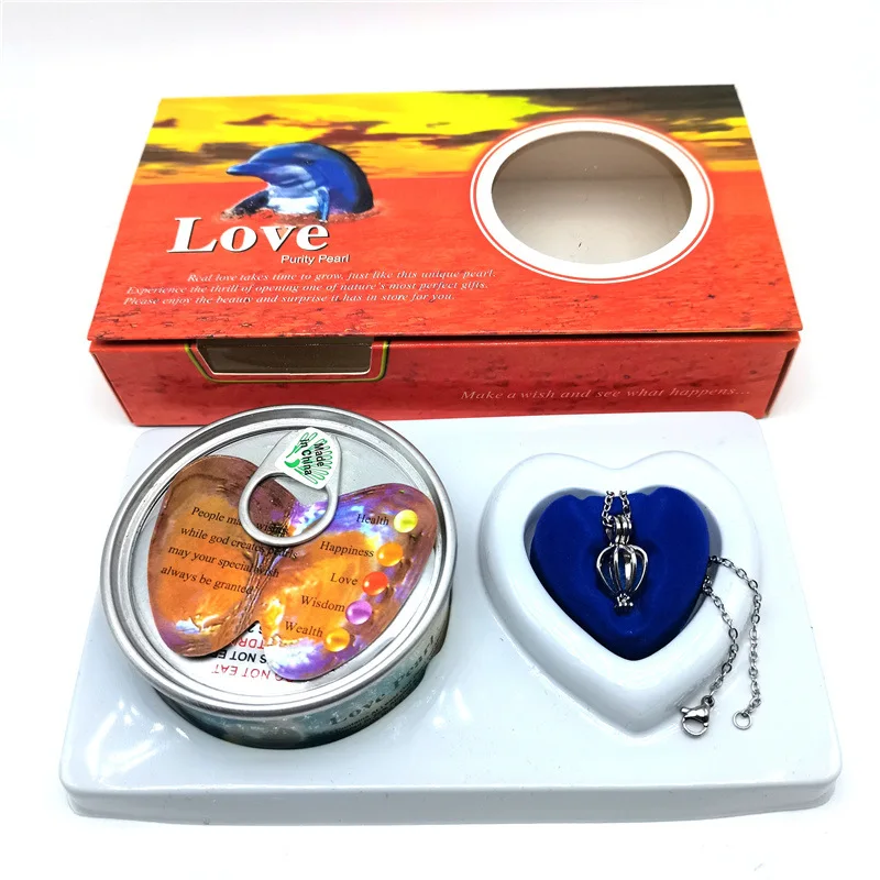 100 Sets Wholesale Love Oyster Pearl Kit Set Gift Pearl Oyster Necklace Set Alibaba