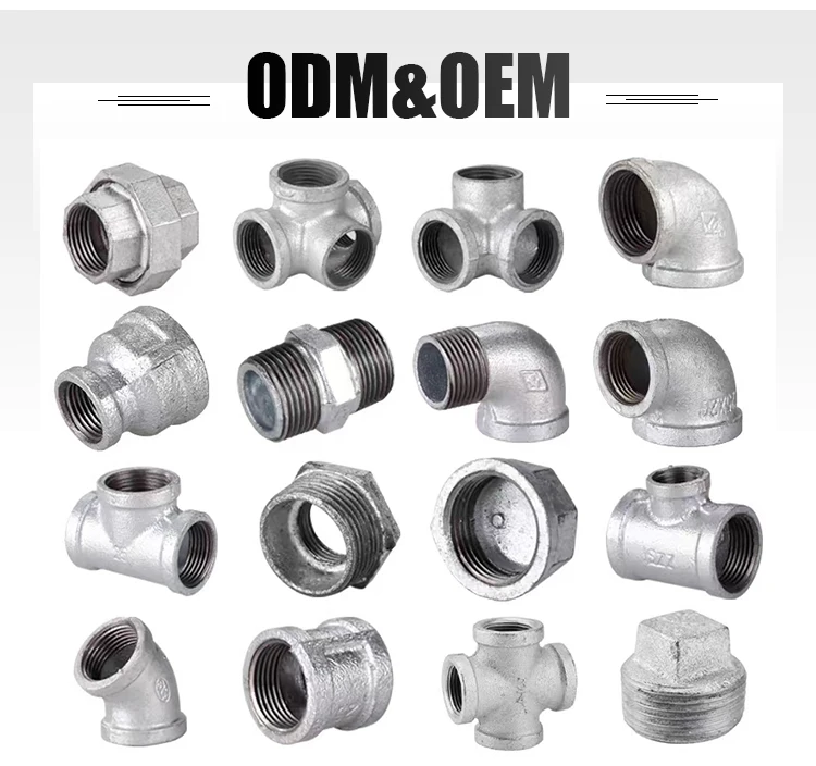 Gi Steel Fitting Cross Equal Female Galvanized Malleable Iron Pipe Fittings