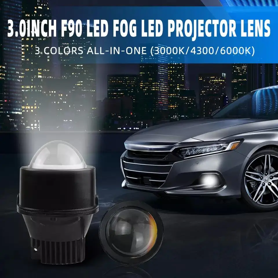 Carolyn F90 3.0 Inch Car Driving Foglights Fog Lens Biled Projector ...