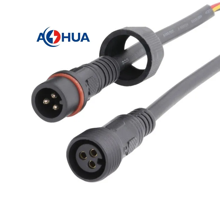 Outdoor 4 Pin Male Female Connector Waterproof Connector With Wire 2 ...