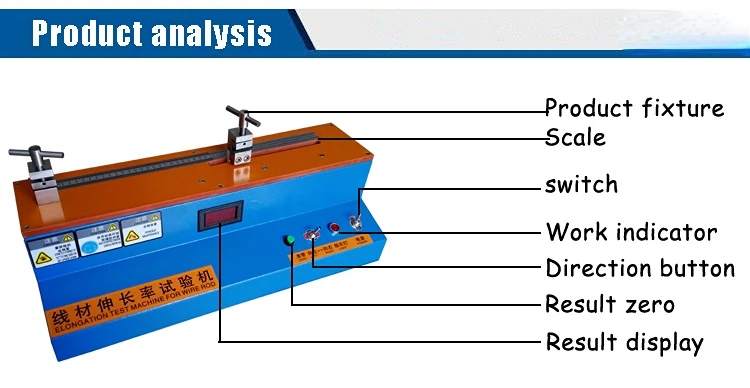 Conductor Tensile Meter Elongation Test Machine - Buy Wire Elongation ...