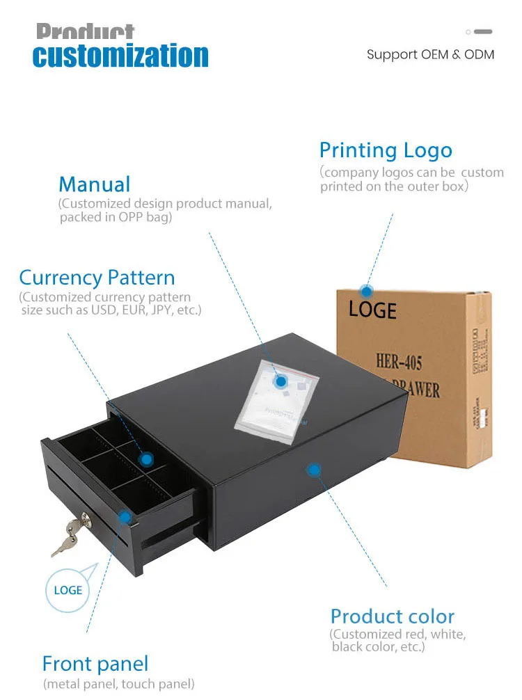 13" Cash Register Drawer For Point Of Sale (pos) System With 4 Bill 5 ...