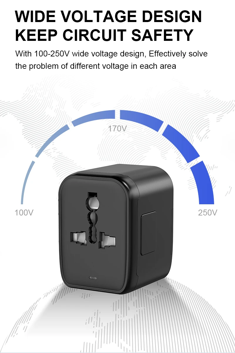 Universal Travel Adapter Pd Adapter Electrical Plug Socket World Travel ...