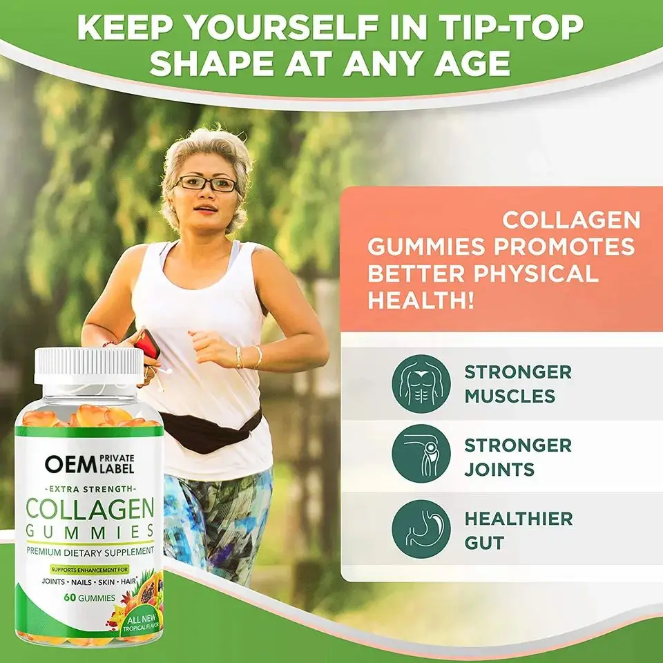Collagen Gummies Extra Strength Premium Dietary Supplement Supports ...