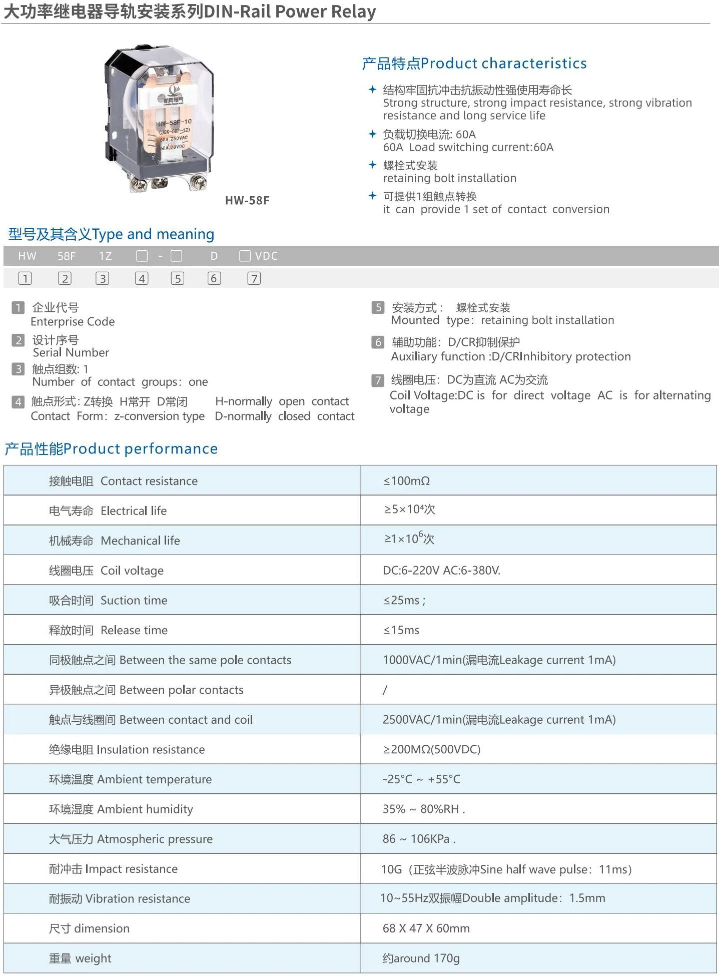 High Current 60A Power Relay - Reliable DC and AC Switch