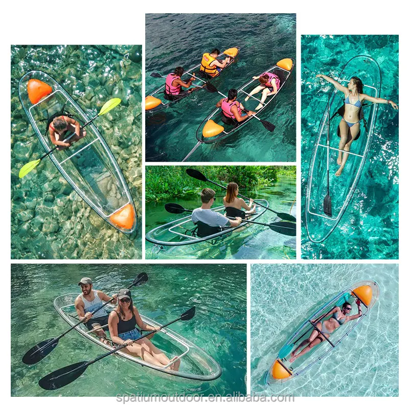 Spatium Ocean Clear Bottom Crystal Kayak Transparent Canoe 1 Person ...
