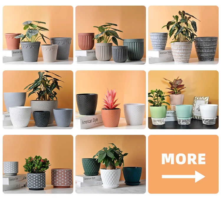 Decorative Flowerpot Plastic Plant Pot Planter Garden Modern House ...