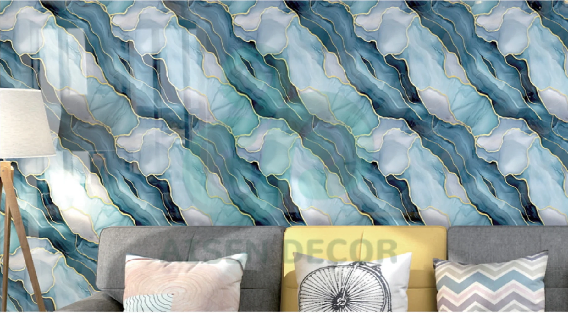 Customizable Gold Marble Wall Panel Cut-to-Size DIY Home Improvement ...