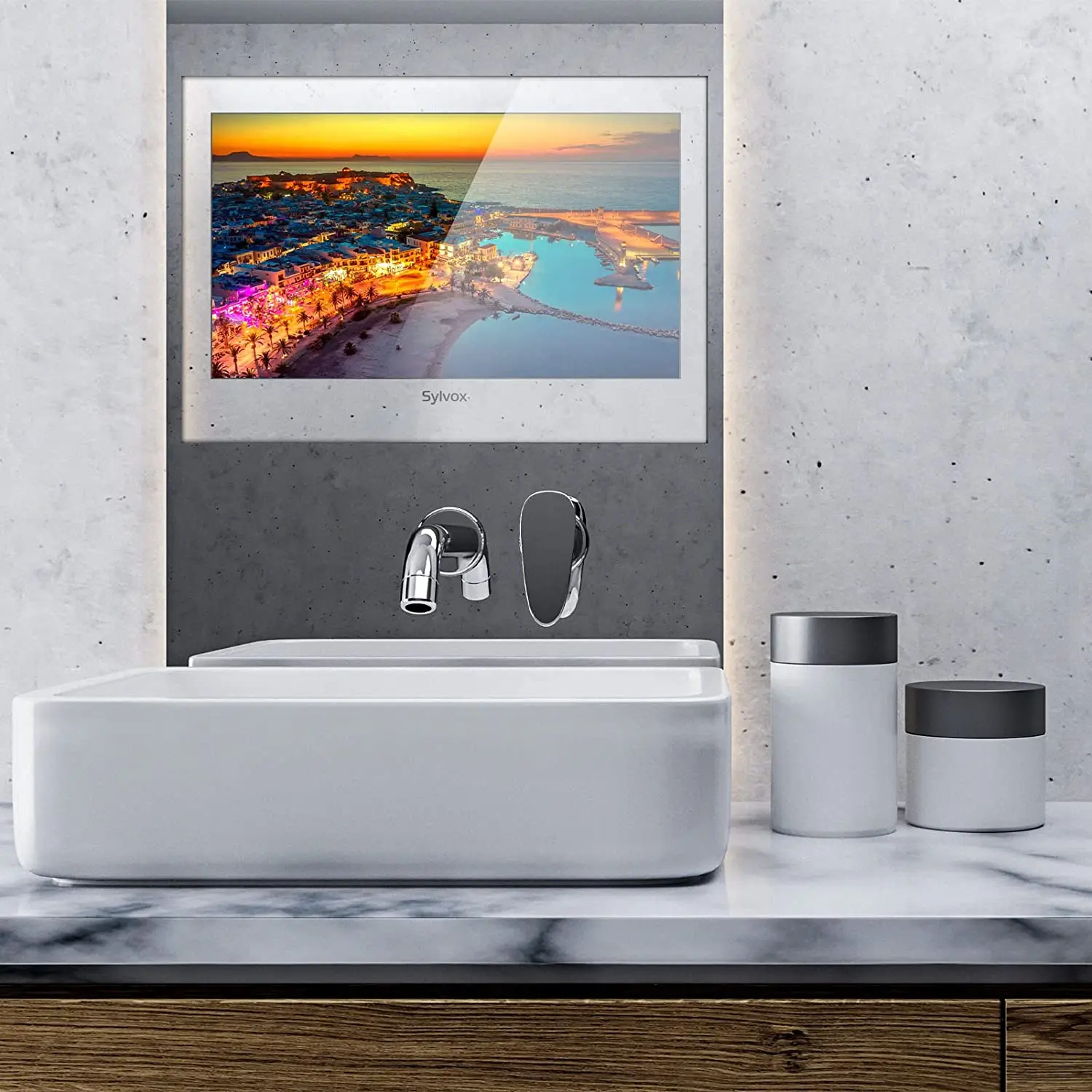 27 Inch Bathroom Mirror TV - Smart Touchscreen IP66 Waterproof