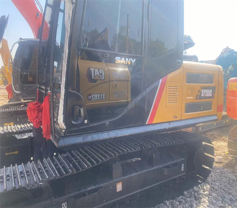 Sany Sy 155c Pro Used Excavator/15 Ton Construction Site Working ...