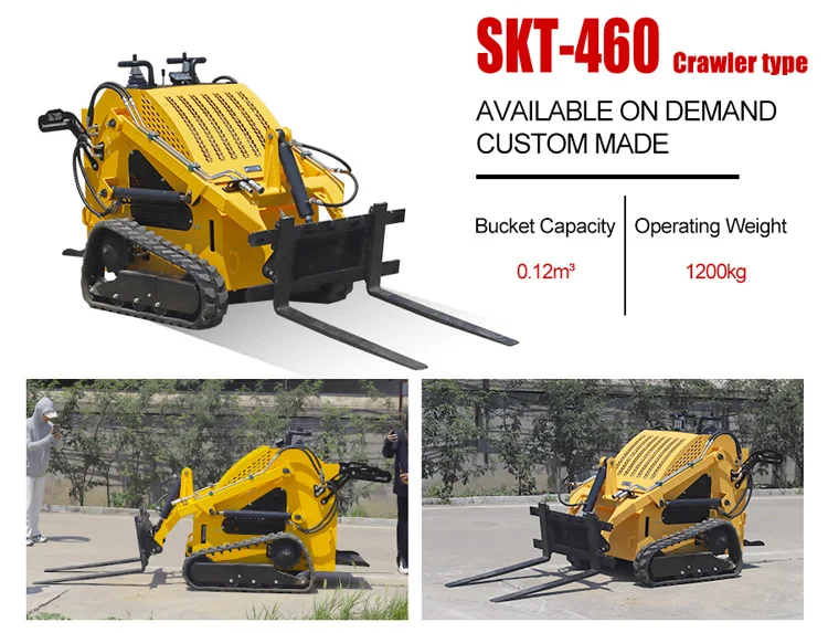Mini Small Skidsteer Rubber Tracked Crawler Type Skid Steer Loader With ...
