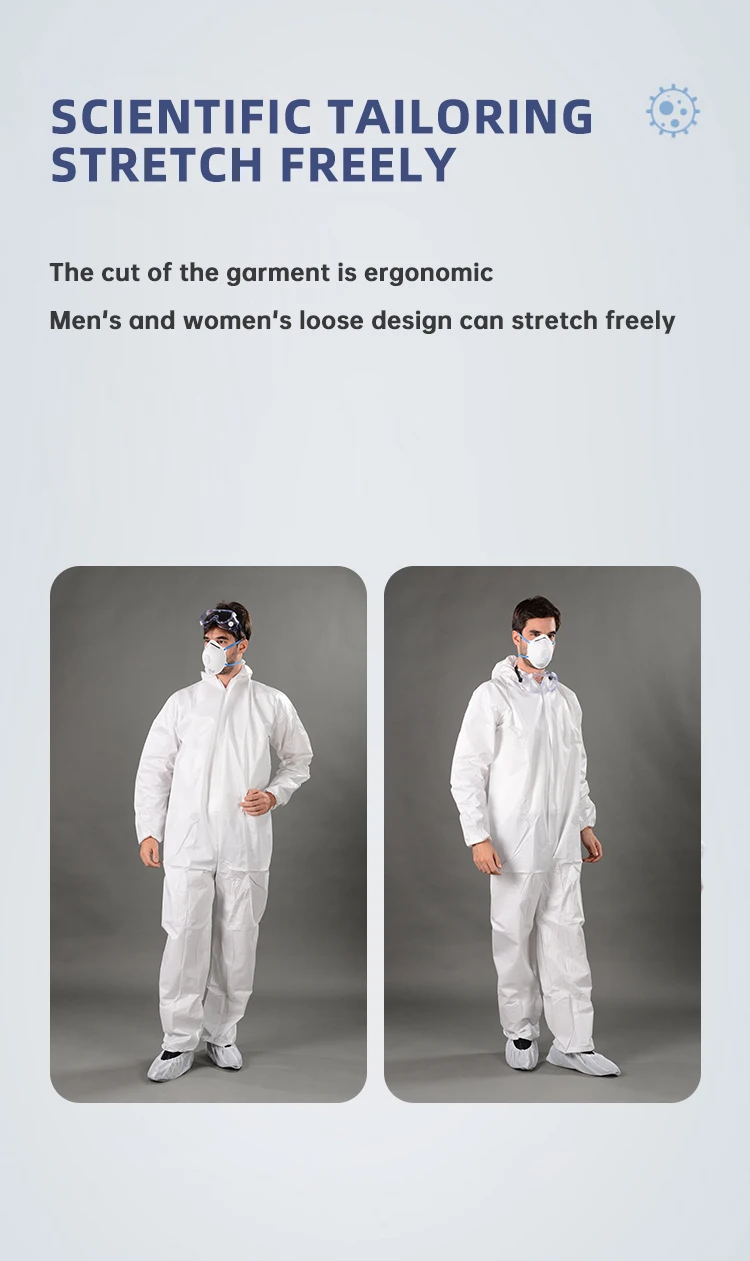 Oem En13485 Type 6 Ppe Kit Suit Coverall Overall Disposable Coverall ...