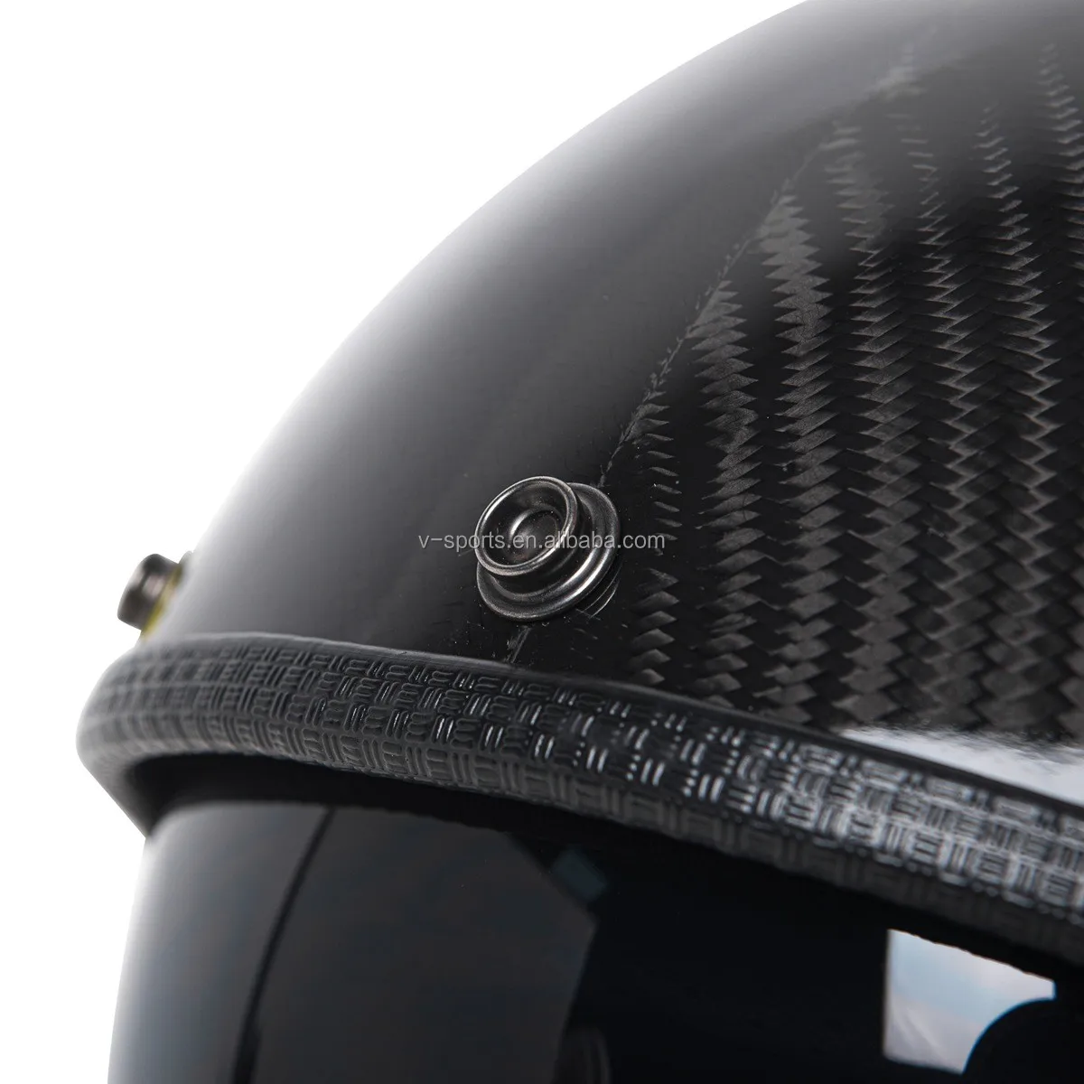 Latest Open Face Carbon Helmet Vintage 3/4 Half Face Retro Carbon Fiber ...