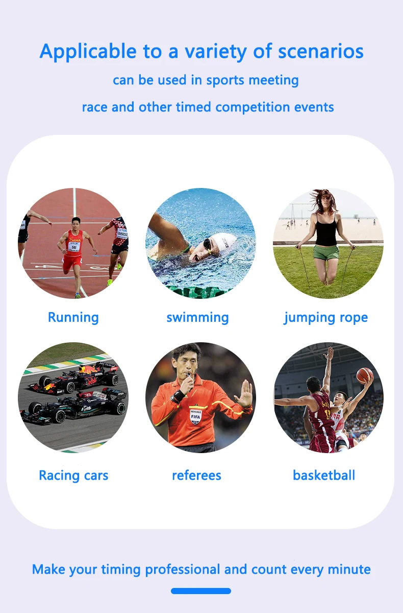 Three Row 10 Track 100 Track Memory Waterproof Electronic Stopwatch ...