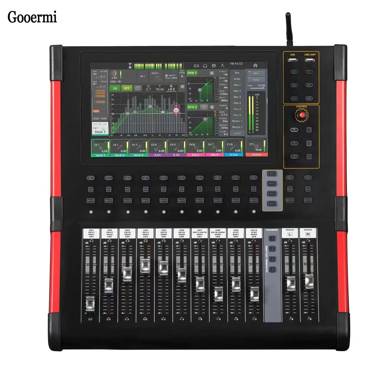 Gooermi DM20 Professional Digital Audio Mixer - 20 Channels