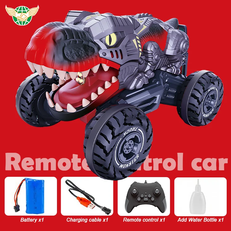 2.4GHz Remote Control Electric Dino Car Light & Sound RC Trucks with ...