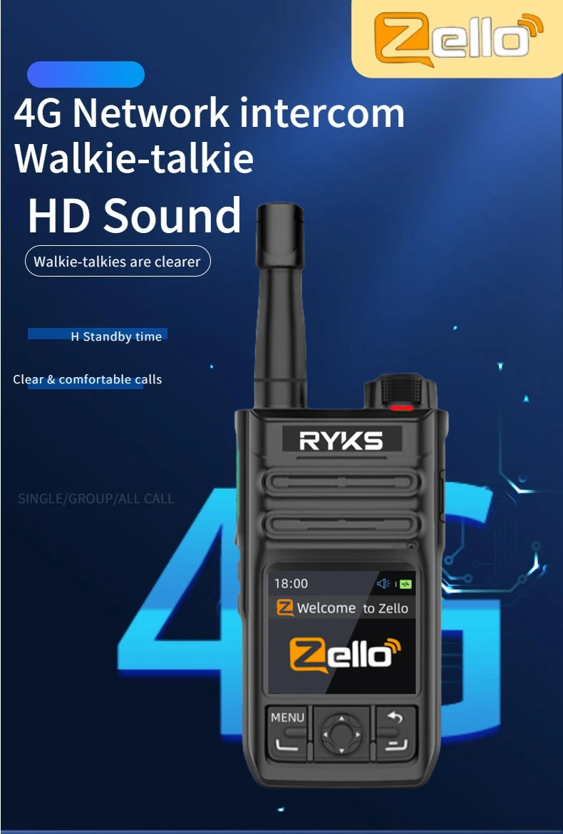 Android 4G Network Radio LTE/WCDMA/GSM POC Walkie Talkie Compatible ...
