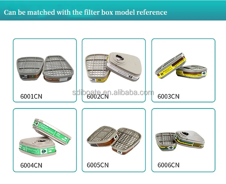 3m Mask Ppe Silicone Respiratory Protection Industrial Pollution Gas ...