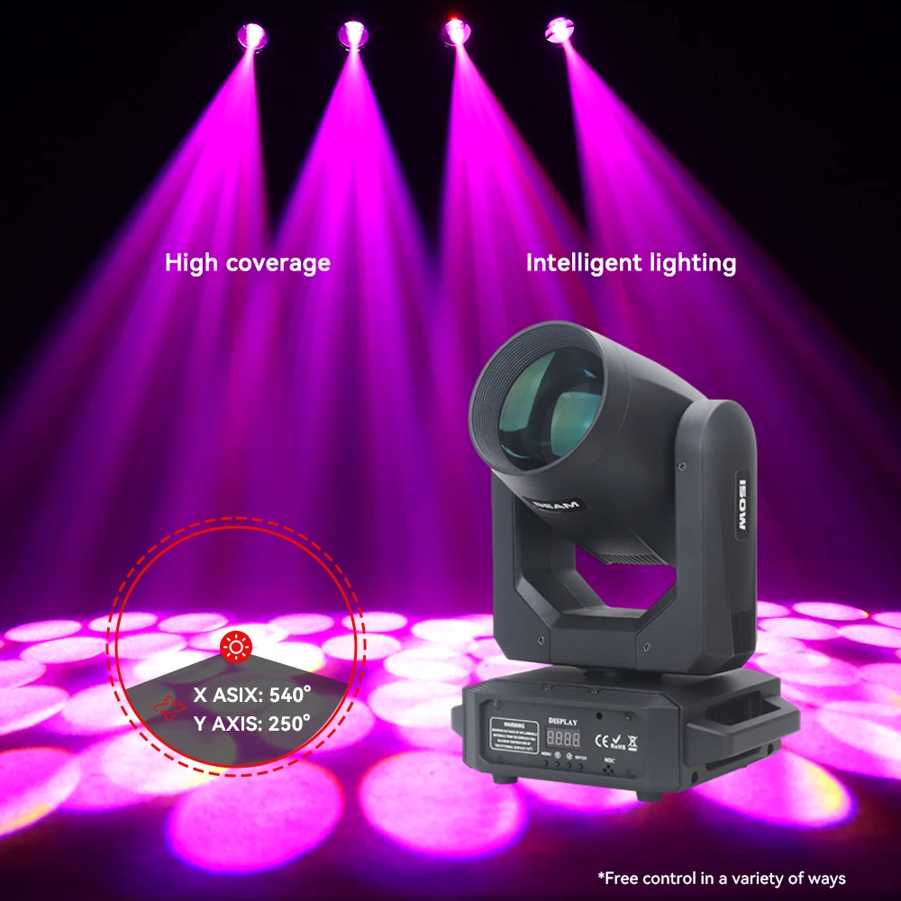 Alibaba.com: Mini Luces LED DJ 200W DMX Stage Light with 18-Prism Beam ...