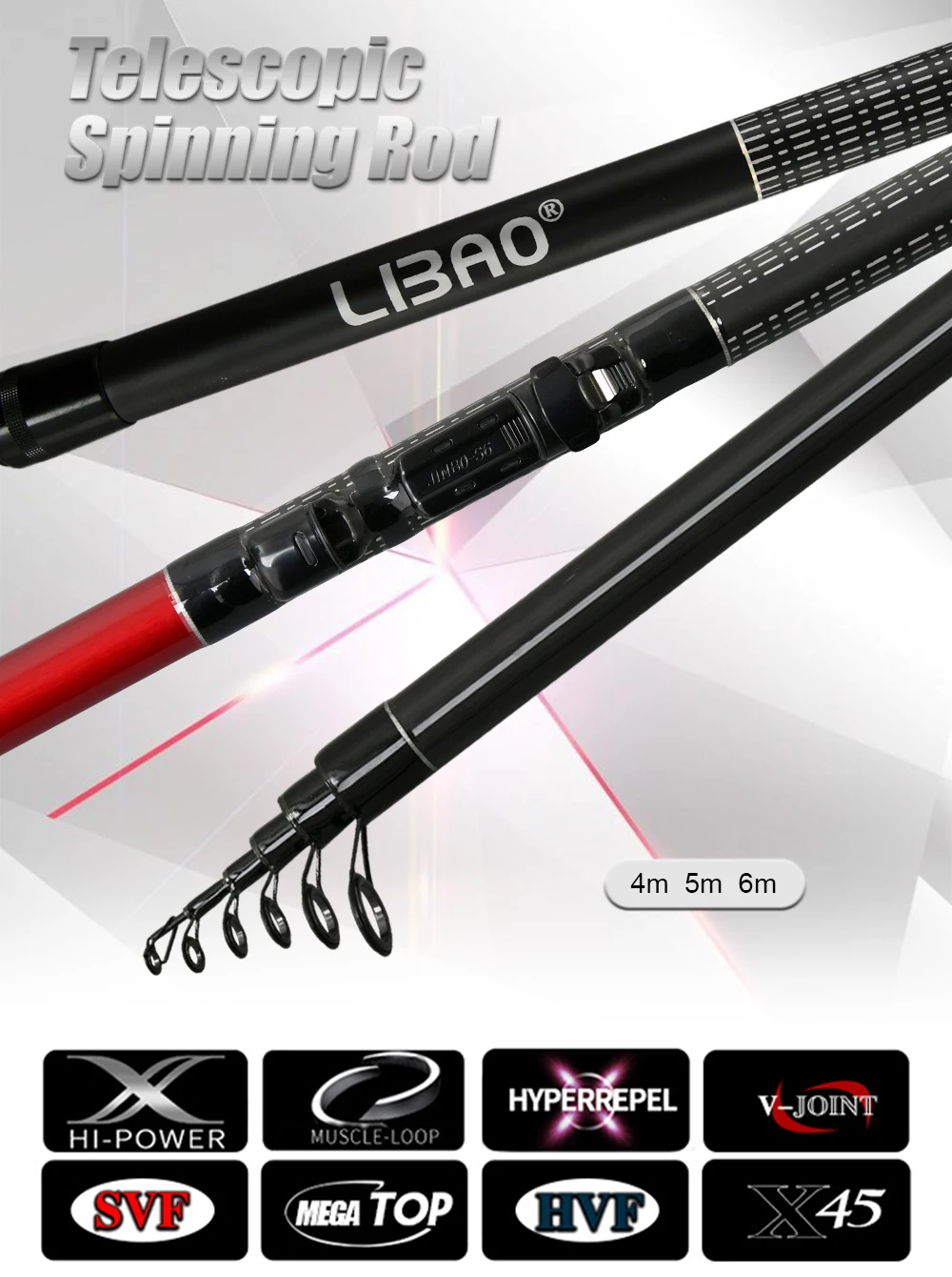 Newbility 24T High Carbon Fishing Rod - 5m Seawater Telescopic