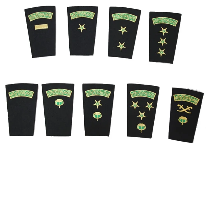 Saudi Arabia Khaki Shoulder Rank Epaulettes for Combat Suit